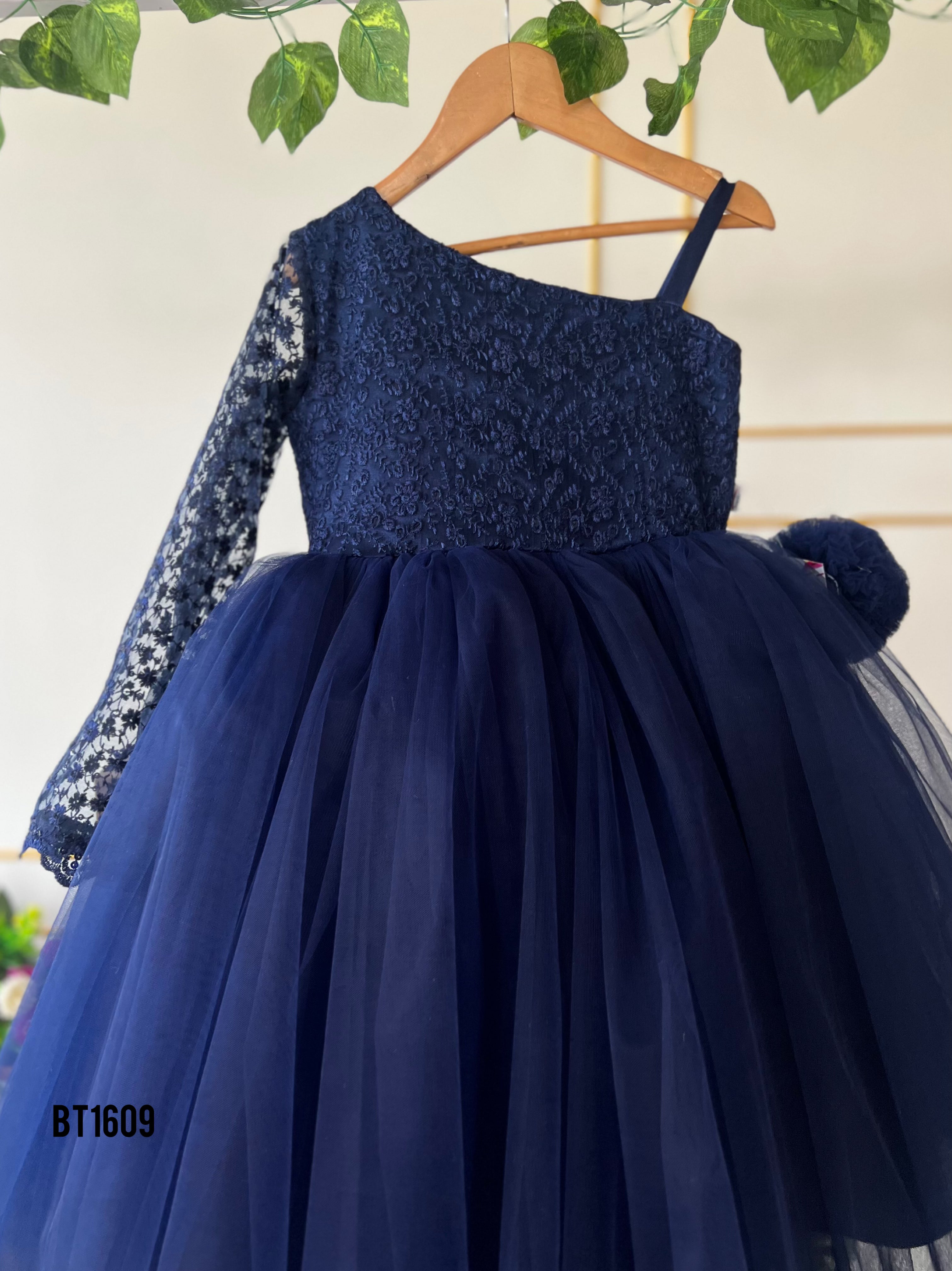 BT1609 Midnight Blue Elegance Gown – BabyTeen Fashion